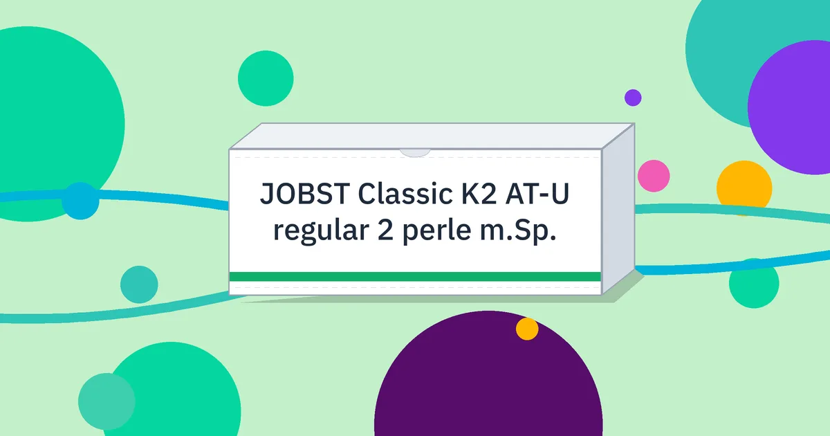 Symbolbild: Packung mit der Aufschrift JOBST Classic K2 AT-U regular 2 perle m.Sp. (PZN 13069246) – Verfügbarkeit und Bezug in Apotheken in Frankfurt am Main