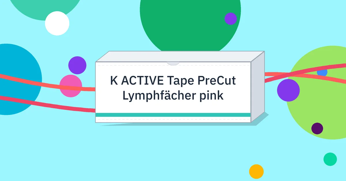 Symbolbild: Packung mit der Aufschrift K ACTIVE Tape PreCut Lymphfächer pink (PZN 11607975) – Verfügbarkeit und Bezug in Apotheken in Frankfurt am Main