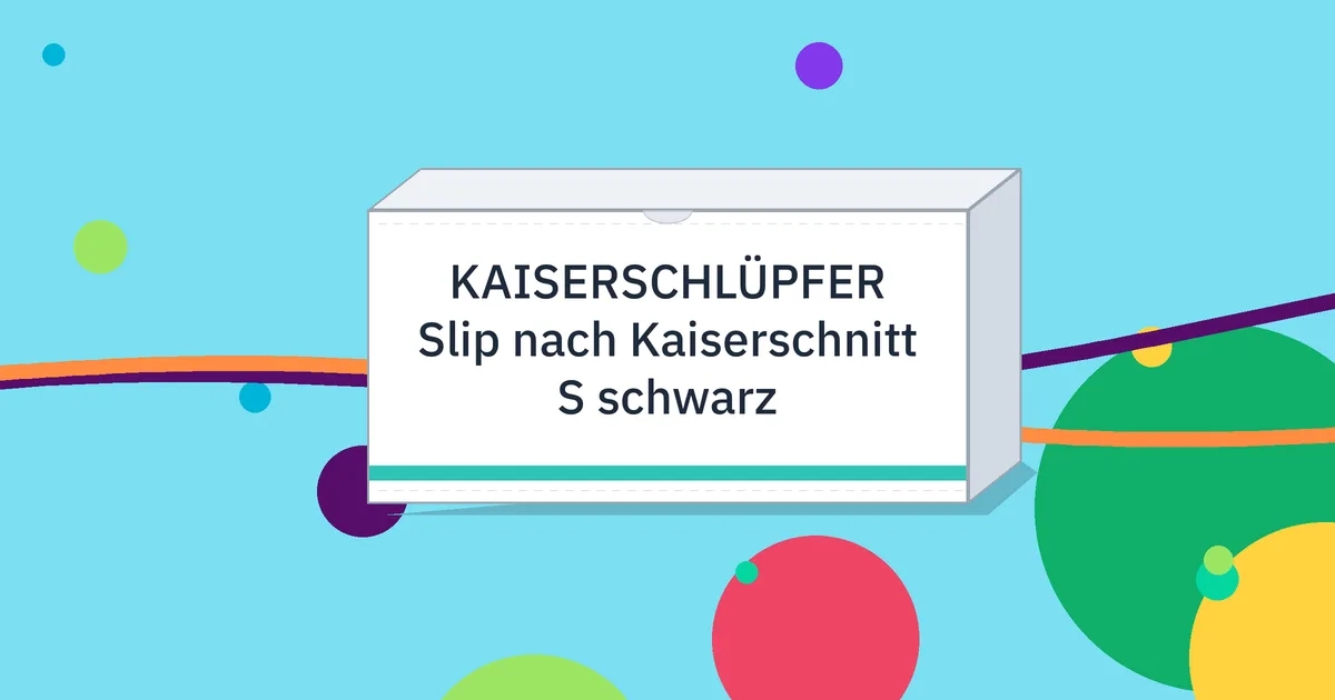 Symbolbild: Packung mit der Aufschrift KAISERSCHLÜPFER Slip nach Kaiserschnitt S schwarz (PZN 16127518) – Verfügbarkeit und Bezug in Apotheken in Frankfurt am Main