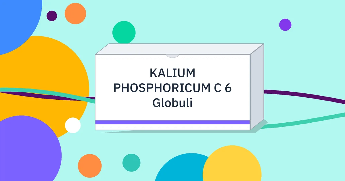 Symbolbild: Packung mit der Aufschrift KALIUM PHOSPHORICUM C 6 Globuli (PZN 16670300) – Verfügbarkeit und Bezug in Apotheken in Frankfurt am Main