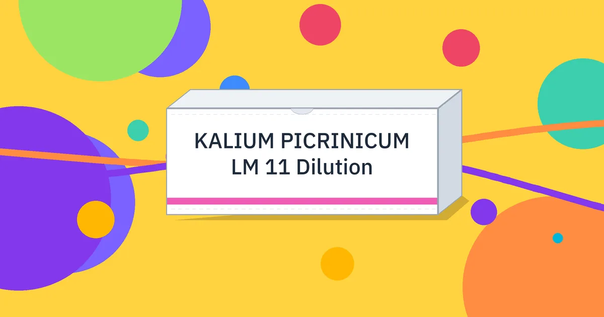 Symbolbild: Packung mit der Aufschrift KALIUM PICRINICUM LM 11 Dilution (PZN 12924985) – Verfügbarkeit und Bezug in Apotheken in Frankfurt am Main