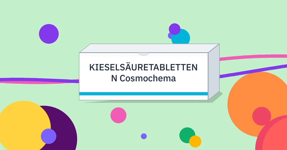Symbolbild: Packung mit der Aufschrift KIESELSÄURETABLETTEN N Cosmochema (PZN 04400179) – Verfügbarkeit und Bezug in Apotheken in Frankfurt am Main
