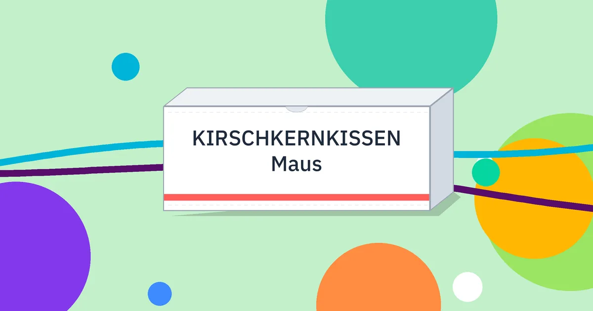 Symbolbild: Packung mit der Aufschrift KIRSCHKERNKISSEN Maus (PZN 04002177) – Verfügbarkeit und Bezug in Apotheken in Frankfurt am Main