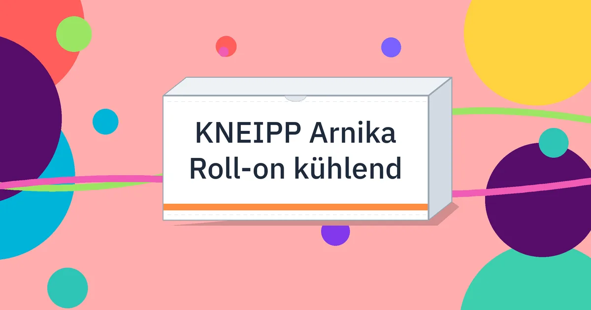 Symbolbild: Packung mit der Aufschrift KNEIPP Arnika Roll-on kühlend (PZN 19486028) – Verfügbarkeit und Bezug in Apotheken in Frankfurt am Main