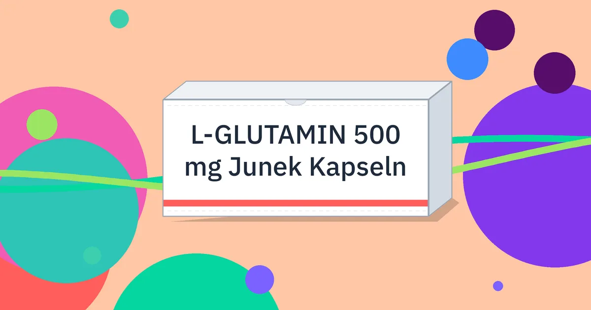 Symbolbild: Packung mit der Aufschrift L-GLUTAMIN 500 mg Junek Kapseln (PZN 00132902) – Verfügbarkeit und Bezug in Apotheken in Frankfurt am Main