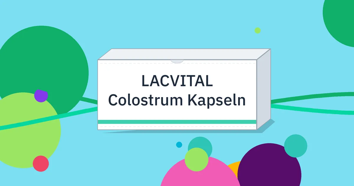 Symbolbild: Packung mit der Aufschrift LACVITAL Colostrum Kapseln (PZN 00587086) – Verfügbarkeit und Bezug in Apotheken in Frankfurt am Main