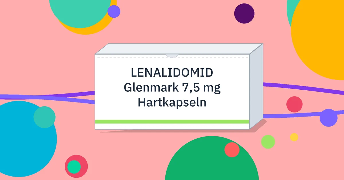 Symbolbild: Packung mit der Aufschrift LENALIDOMID Glenmark 7,5 mg Hartkapseln (PZN 17297978) – Verfügbarkeit und Bezug in Apotheken in Frankfurt am Main