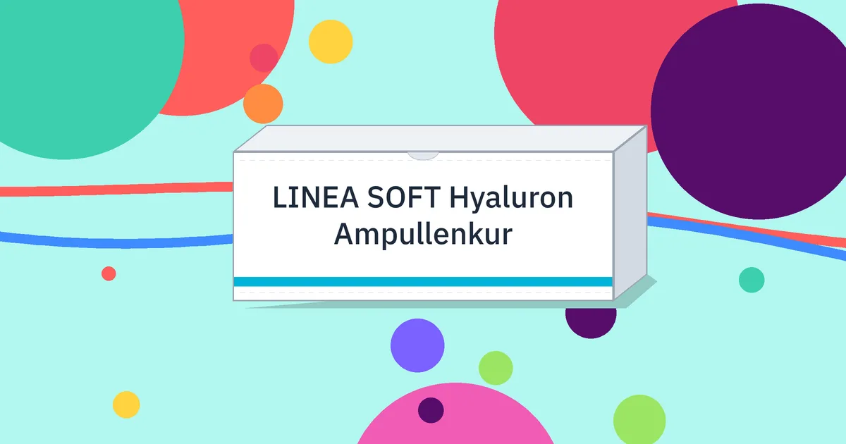 Symbolbild: Packung mit der Aufschrift LINEA SOFT Hyaluron Ampullenkur (PZN 12606920) – Verfügbarkeit und Bezug in Apotheken in Frankfurt am Main