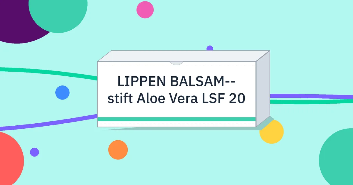 Symbolbild: Packung mit der Aufschrift LIPPEN BALSAM--stift Aloe Vera LSF 20 (PZN 19291980) – Verfügbarkeit und Bezug in Apotheken in Frankfurt am Main