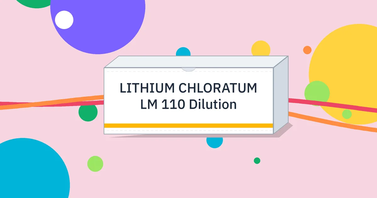 Symbolbild: Packung mit der Aufschrift LITHIUM CHLORATUM LM 110 Dilution (PZN 12932329) – Verfügbarkeit und Bezug in Apotheken in Frankfurt am Main