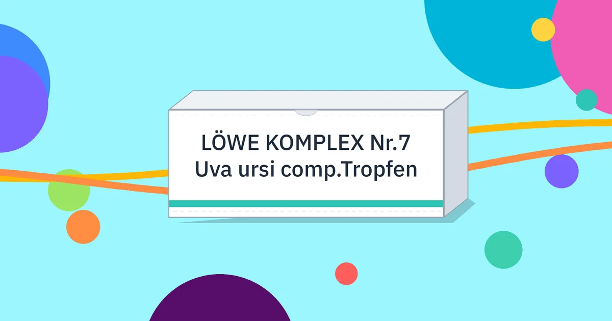 Symbolbild: Packung mit der Aufschrift LÖWE KOMPLEX Nr.7 Uva ursi comp.Tropfen (PZN 00163179) – Verfügbarkeit und Bezug in Apotheken in Frankfurt am Main