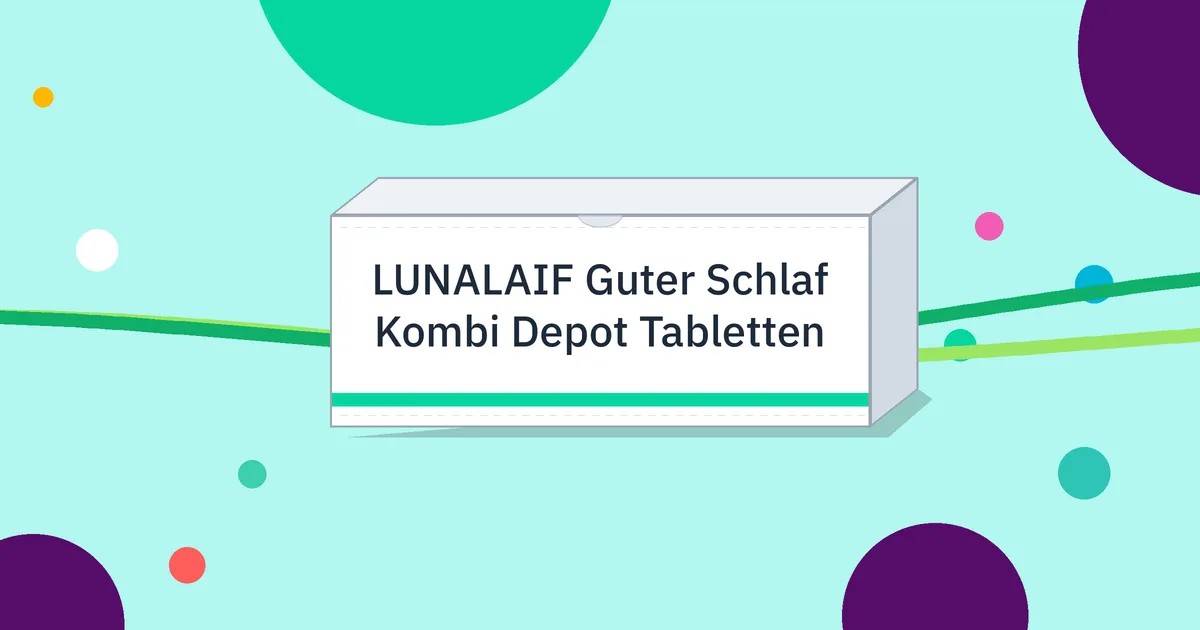 Symbolbild: Packung mit der Aufschrift LUNALAIF Guter Schlaf Kombi Depot Tabletten (PZN 17987625) – Verfügbarkeit und Bezug in Apotheken in Frankfurt am Main