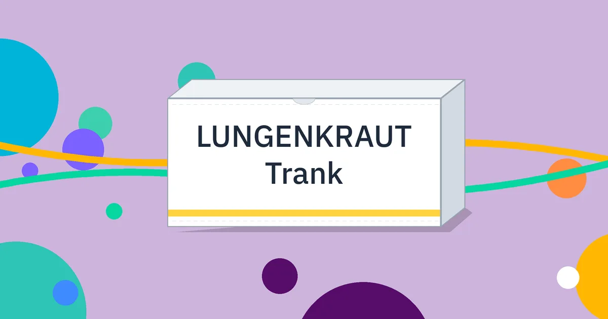 Symbolbild: Packung mit der Aufschrift LUNGENKRAUT Trank (PZN 17281931) – Verfügbarkeit und Bezug in Apotheken in Frankfurt am Main