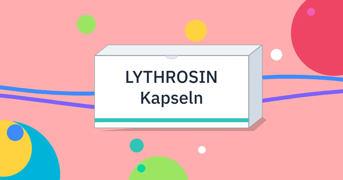 Symbolbild: Packung mit der Aufschrift LYTHROSIN Kapseln (PZN 12575065) – Verfügbarkeit und Bezug in Apotheken in Frankfurt am Main