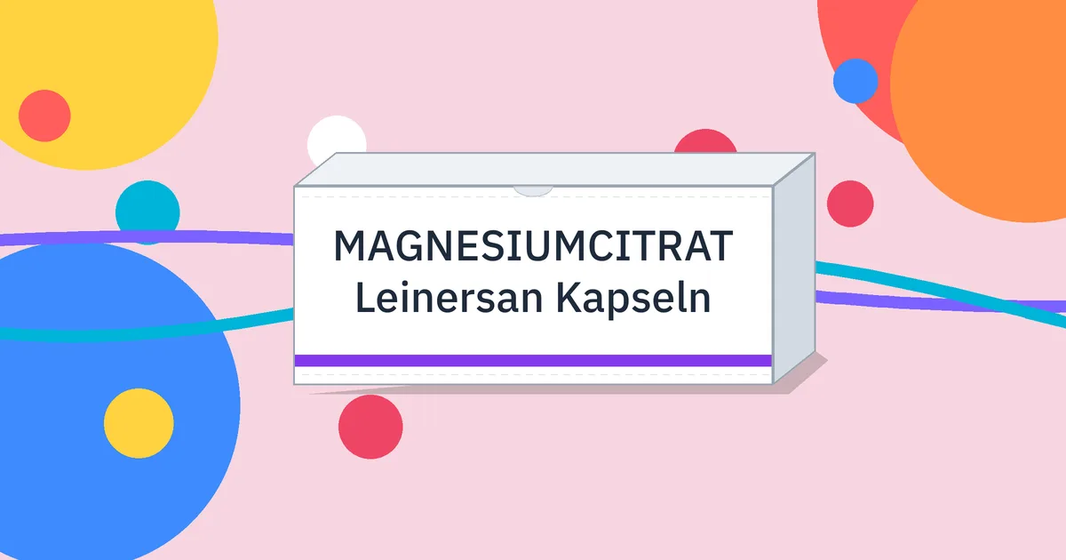 Symbolbild: Packung mit der Aufschrift MAGNESIUMCITRAT Leinersan Kapseln (PZN 19509568) – Verfügbarkeit und Bezug in Apotheken in Frankfurt am Main