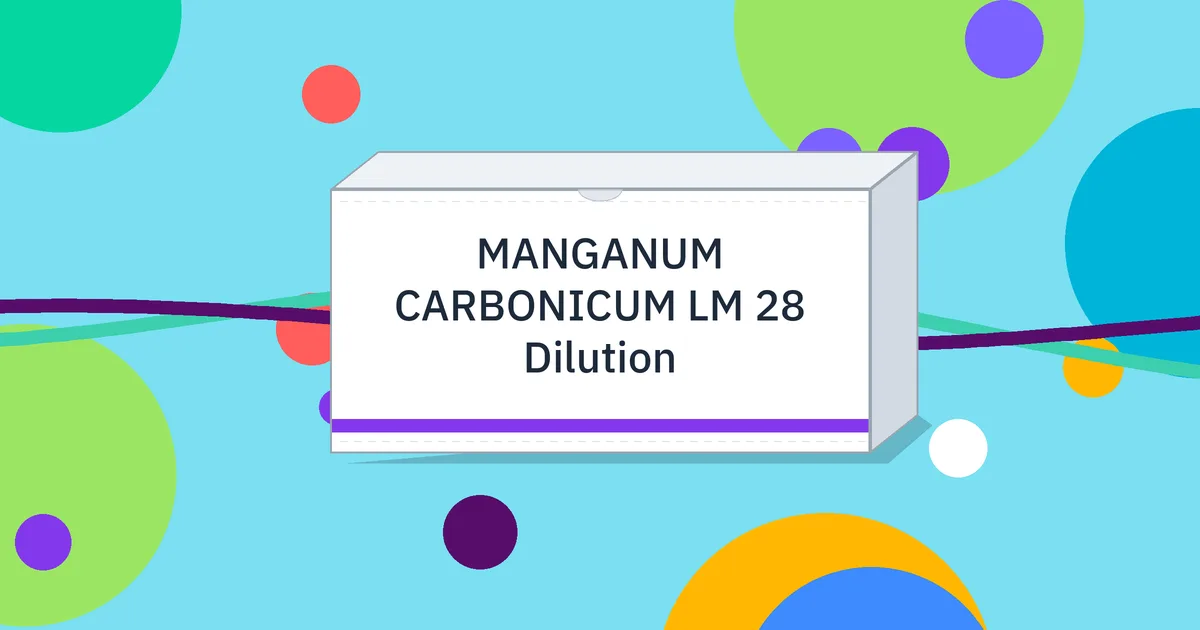 Symbolbild: Packung mit der Aufschrift MANGANUM CARBONICUM LM 28 Dilution (PZN 12943014) – Verfügbarkeit und Bezug in Apotheken in Frankfurt am Main