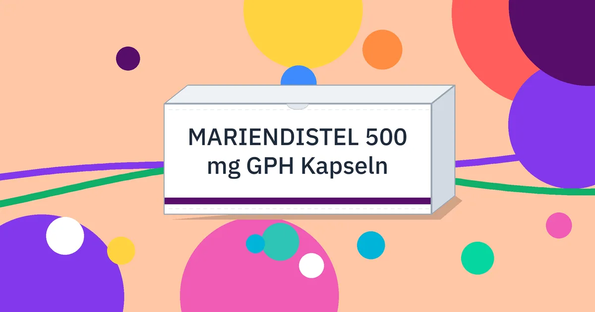 Symbolbild: Packung mit der Aufschrift MARIENDISTEL 500 mg GPH Kapseln (PZN 05530263) – Verfügbarkeit und Bezug in Apotheken in Frankfurt am Main