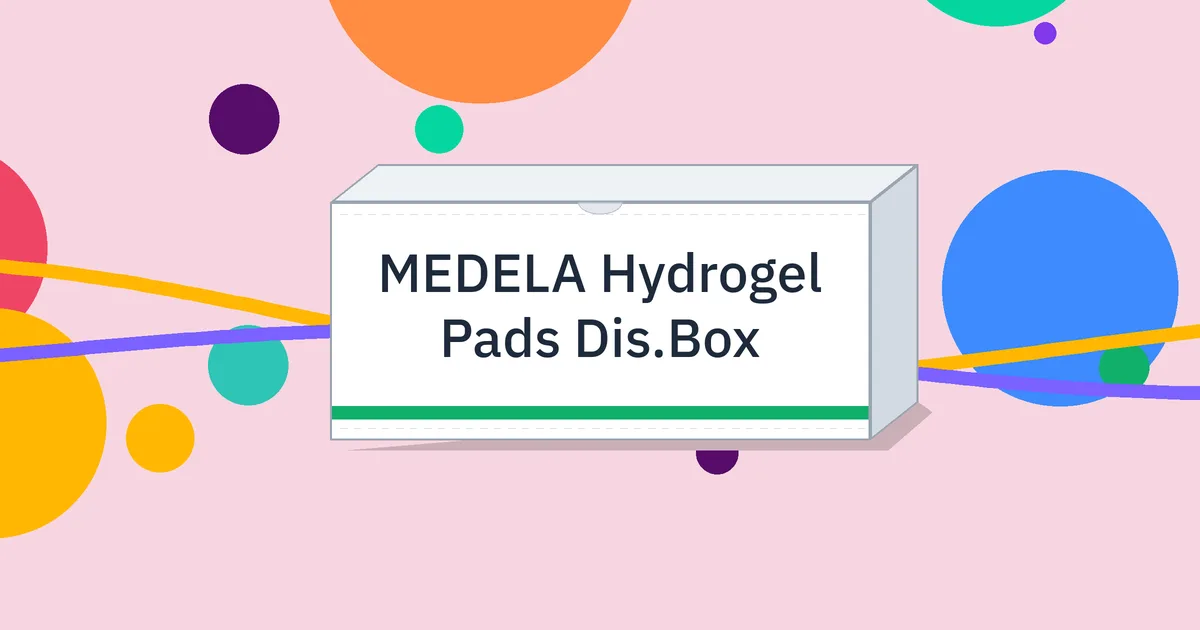 Symbolbild: Packung mit der Aufschrift MEDELA Hydrogel Pads Dis.Box (PZN 19979009) – Verfügbarkeit und Bezug in Apotheken in Frankfurt am Main