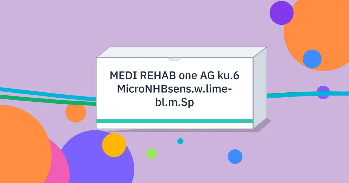 Symbolbild: Packung mit der Aufschrift MEDI REHAB one AG ku.6 MicroNHBsens.w.lime-bl.m.Sp (PZN 18898332) – Verfügbarkeit und Bezug in Apotheken in Frankfurt am Main
