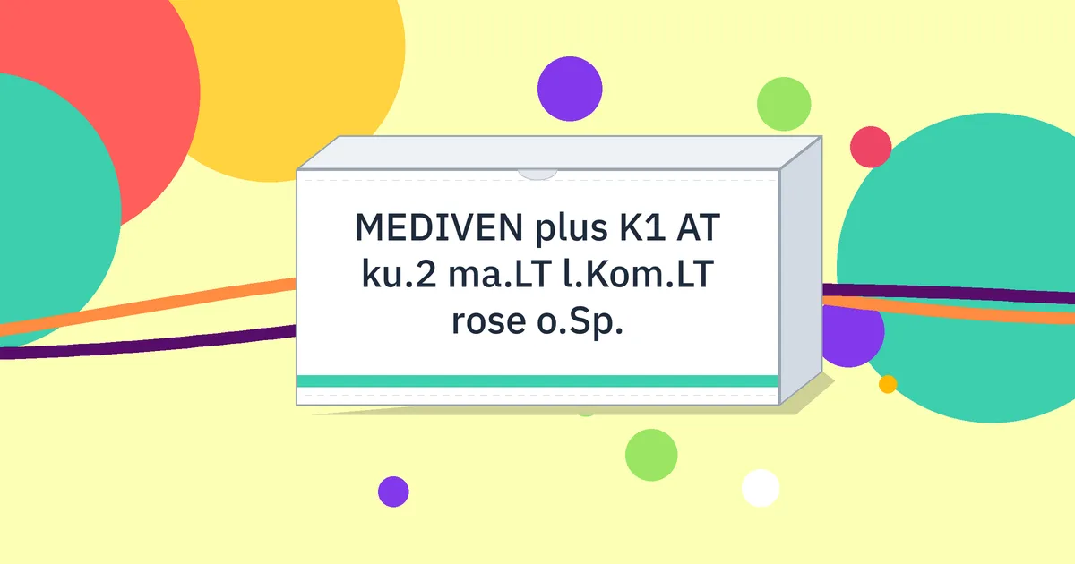 Symbolbild: Packung mit der Aufschrift MEDIVEN plus K1 AT ku.2 ma.LT l.Kom.LT rose o.Sp. (PZN 15071885) – Verfügbarkeit und Bezug in Apotheken in Frankfurt am Main