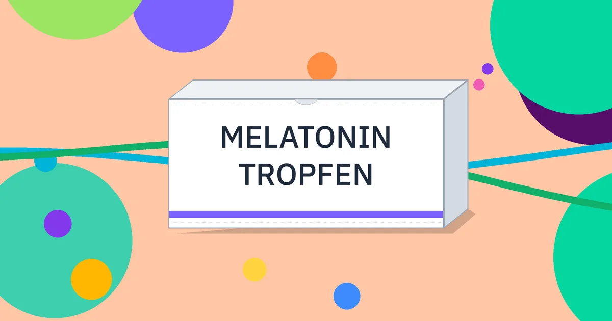 Symbolbild: Packung mit der Aufschrift MELATONIN TROPFEN (PZN 19268136) – Verfügbarkeit und Bezug in Apotheken in Frankfurt am Main