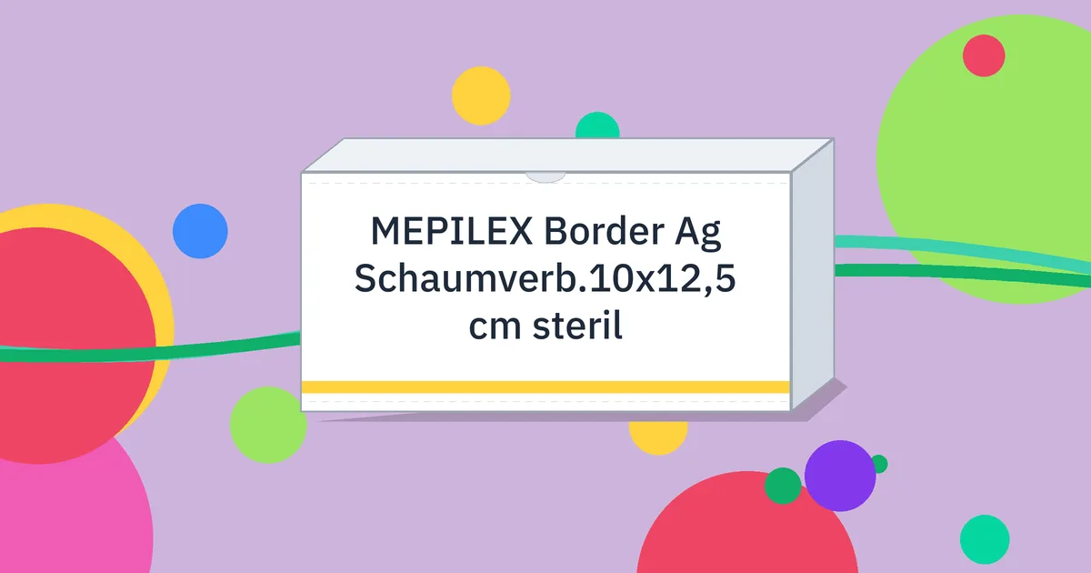 Symbolbild: Packung mit der Aufschrift MEPILEX Border Ag Schaumverb.10x12,5 cm steril (PZN 20119996) – Verfügbarkeit und Bezug in Apotheken in Frankfurt am Main