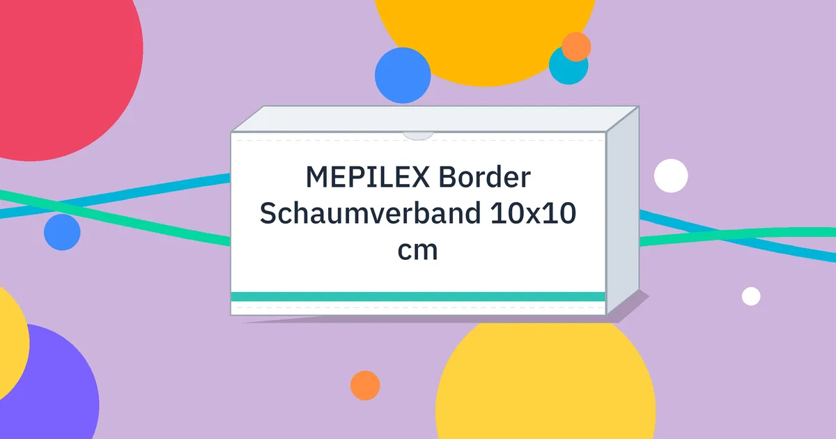 Symbolbild: Packung mit der Aufschrift MEPILEX Border Schaumverband 10x10 cm (PZN 18052144) – Verfügbarkeit und Bezug in Apotheken in Frankfurt am Main