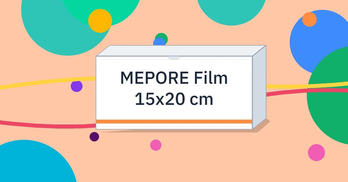 Symbolbild: Packung mit der Aufschrift MEPORE Film 15x20 cm (PZN 09314680) – Verfügbarkeit und Bezug in Apotheken in Frankfurt am Main