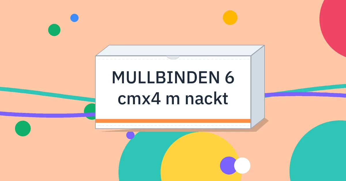 Symbolbild: Packung mit der Aufschrift MULLBINDEN 6 cmx4 m nackt (PZN 07623000) – Verfügbarkeit und Bezug in Apotheken in Frankfurt am Main