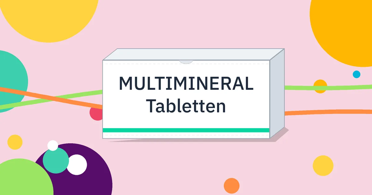 Symbolbild: Packung mit der Aufschrift MULTIMINERAL Tabletten (PZN 09275098) – Verfügbarkeit und Bezug in Apotheken in Frankfurt am Main
