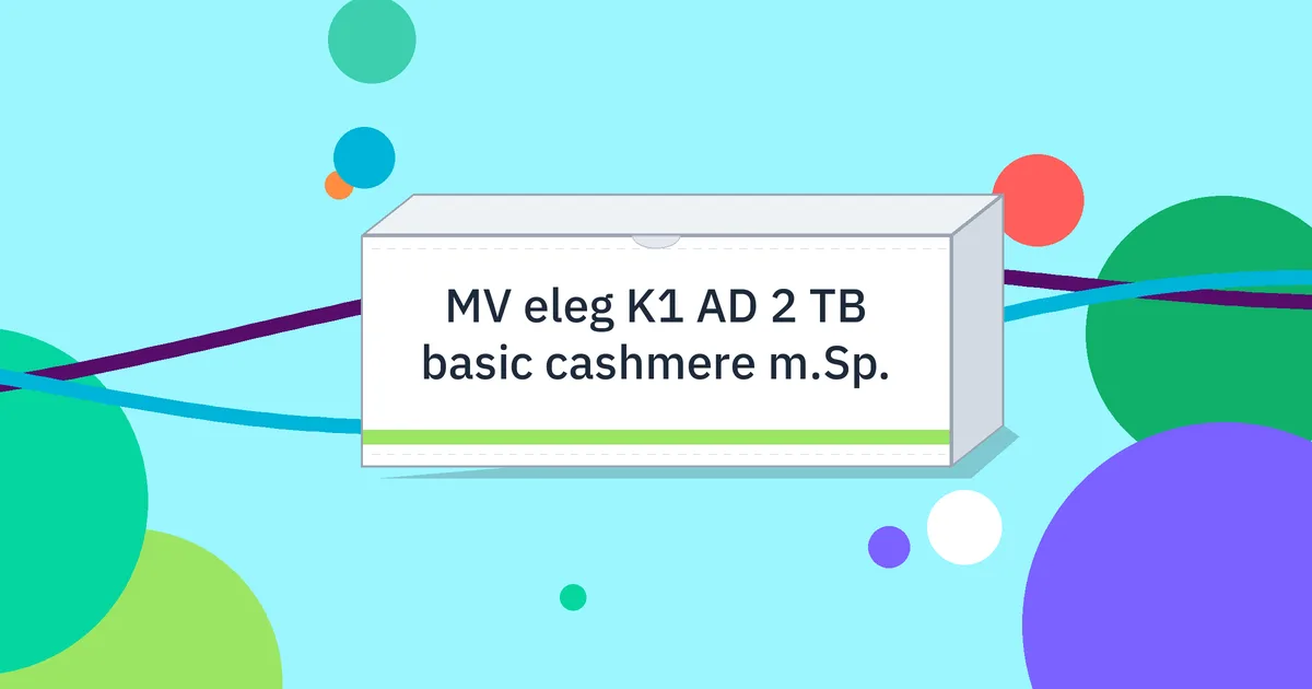 Symbolbild: Packung mit der Aufschrift MV eleg K1 AD 2 TB basic cashmere m.Sp. (PZN 14652999) – Verfügbarkeit und Bezug in Apotheken in Frankfurt am Main