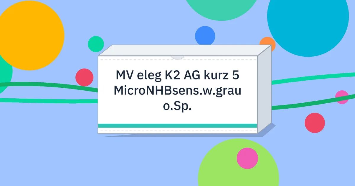 Symbolbild: Packung mit der Aufschrift MV eleg K2 AG kurz 5 MicroNHBsens.w.grau o.Sp. (PZN 18927281) – Verfügbarkeit und Bezug in Apotheken in Frankfurt am Main