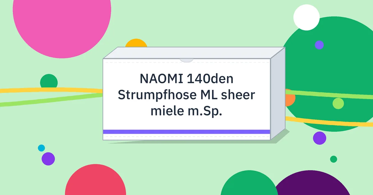 Symbolbild: Packung mit der Aufschrift NAOMI 140den Strumpfhose ML sheer miele m.Sp. (PZN 16178289) – Verfügbarkeit und Bezug in Apotheken in Frankfurt am Main