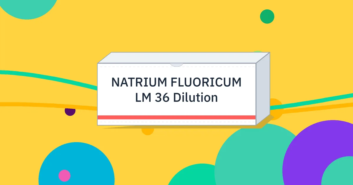 Symbolbild: Packung mit der Aufschrift NATRIUM FLUORICUM LM 36 Dilution (PZN 12962721) – Verfügbarkeit und Bezug in Apotheken in Frankfurt am Main