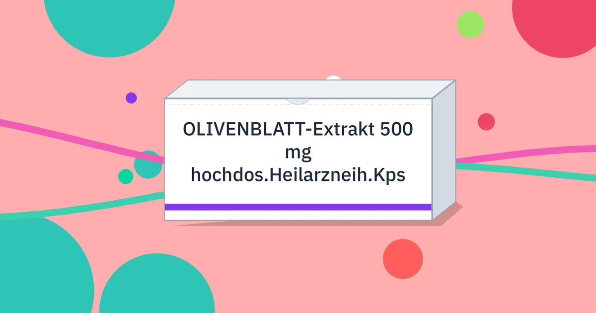 Symbolbild: Packung mit der Aufschrift OLIVENBLATT-Extrakt 500 mg hochdos.Heilarzneih.Kps (PZN 15876092) – Verfügbarkeit und Bezug in Apotheken in Frankfurt am Main