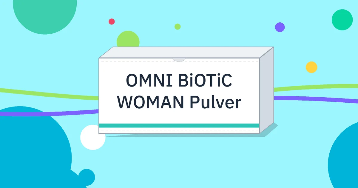 Symbolbild: Packung mit der Aufschrift OMNI BiOTiC WOMAN Pulver (PZN 19374950) – Verfügbarkeit und Bezug in Apotheken in Frankfurt am Main