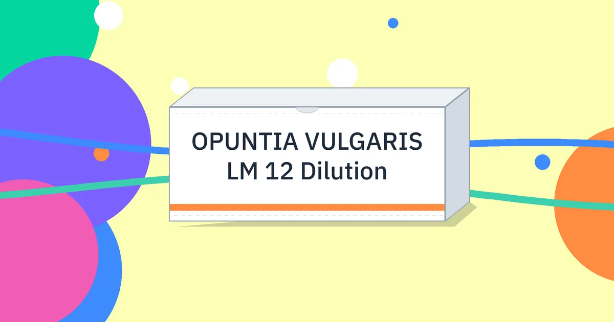 Symbolbild: Packung mit der Aufschrift OPUNTIA VULGARIS LM 12 Dilution (PZN 13627574) – Verfügbarkeit und Bezug in Apotheken in Frankfurt am Main