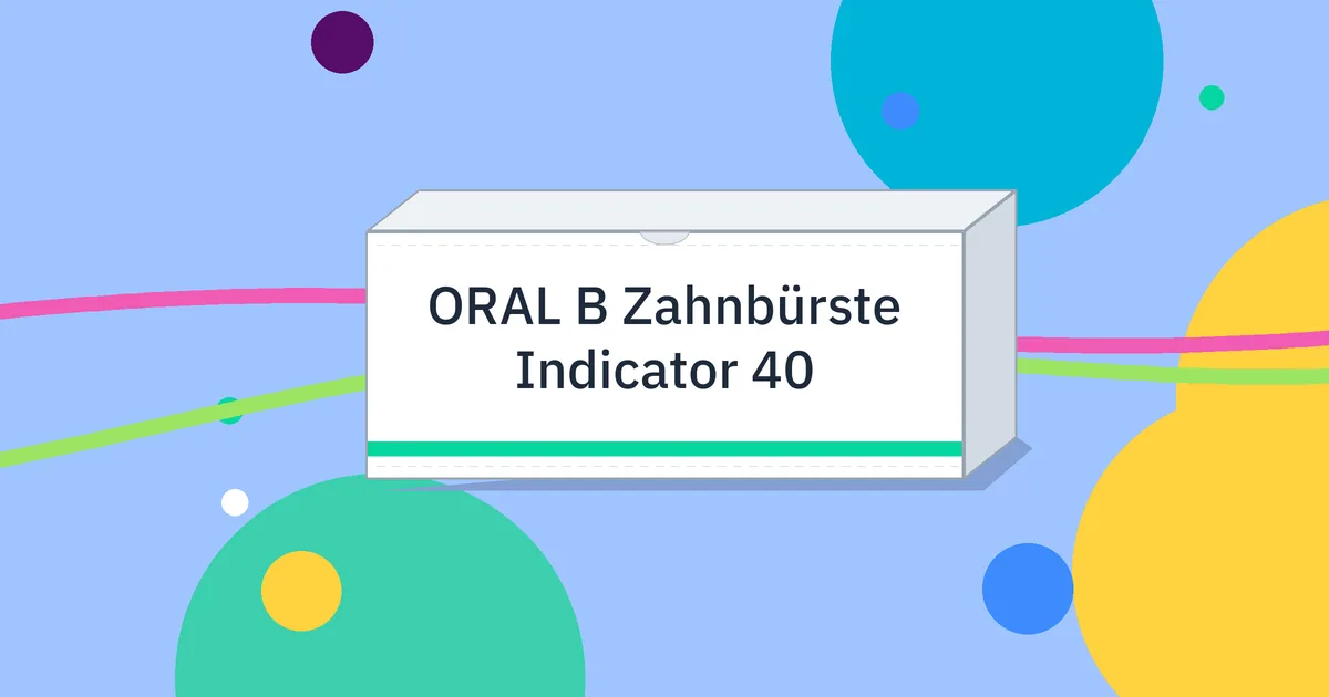 Symbolbild: Packung mit der Aufschrift ORAL B Zahnbürste Indicator 40 (PZN 02701681) – Verfügbarkeit und Bezug in Apotheken in Frankfurt am Main