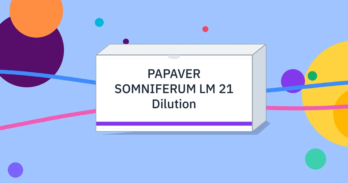 Symbolbild: Packung mit der Aufschrift PAPAVER SOMNIFERUM LM 21 Dilution (PZN 12975965) – Verfügbarkeit und Bezug in Apotheken in Frankfurt am Main