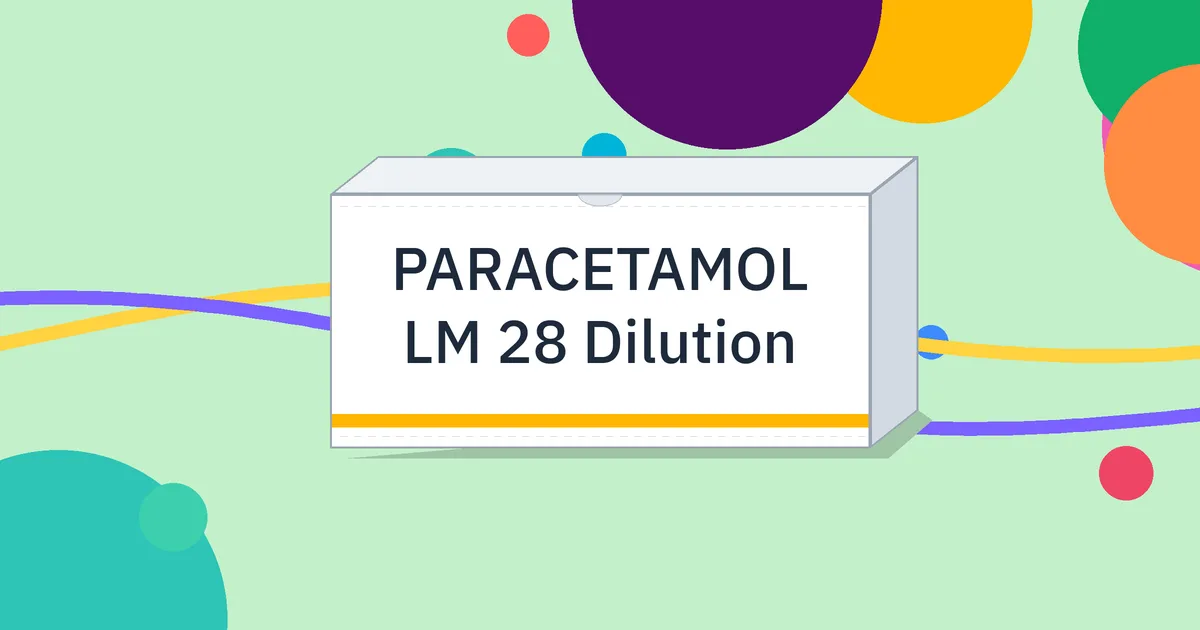 Symbolbild: Packung mit der Aufschrift PARACETAMOL LM 28 Dilution (PZN 12976516) – Verfügbarkeit und Bezug in Apotheken in Frankfurt am Main