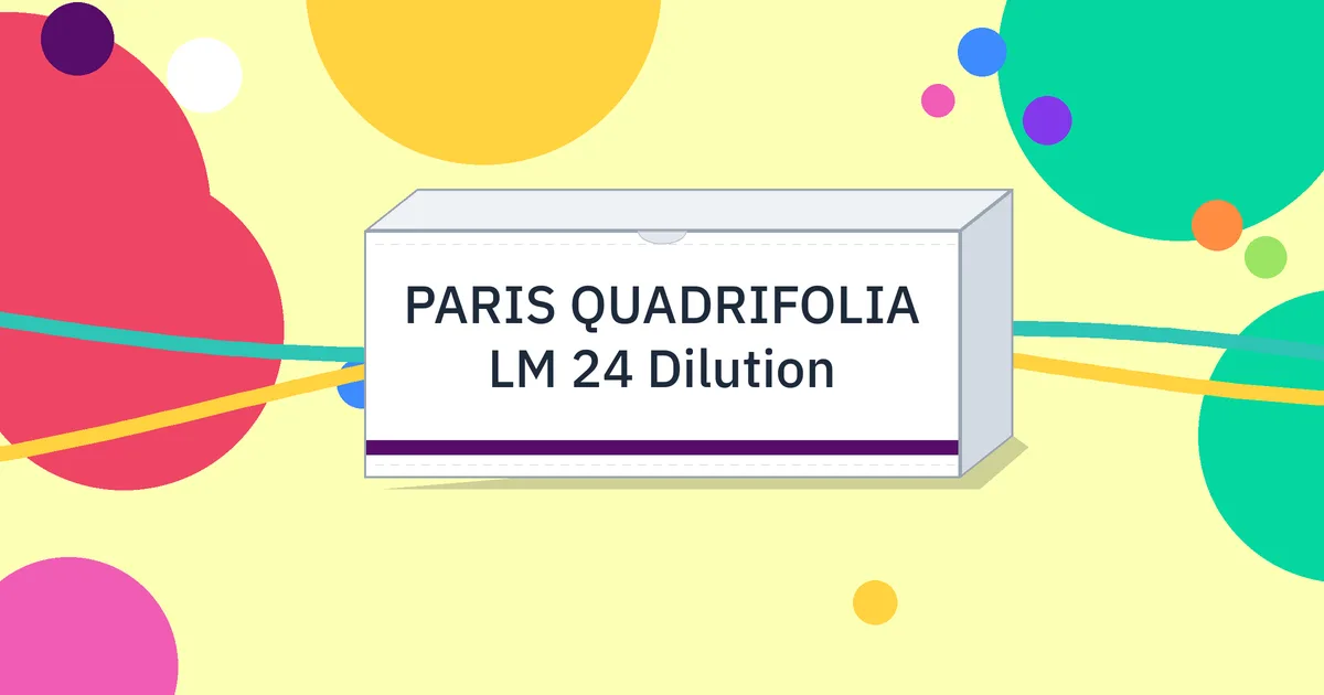 Symbolbild: Packung mit der Aufschrift PARIS QUADRIFOLIA LM 24 Dilution (PZN 13631995) – Verfügbarkeit und Bezug in Apotheken in Frankfurt am Main