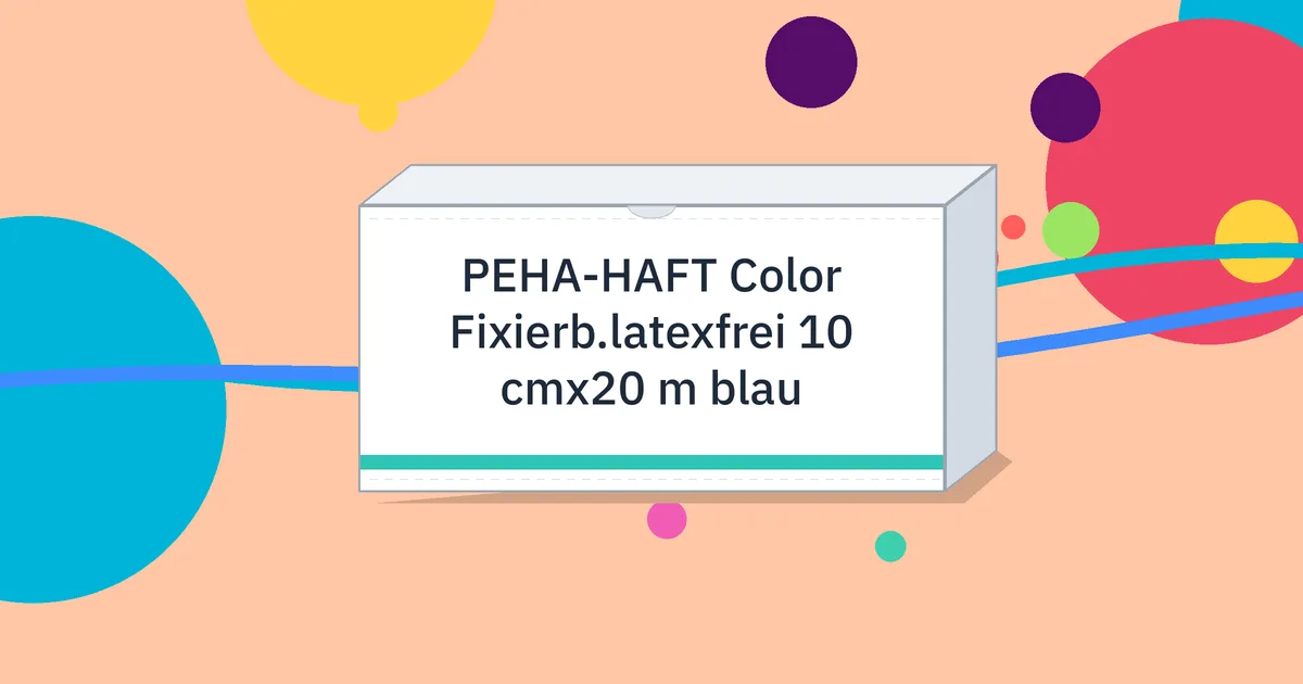 Symbolbild: Packung mit der Aufschrift PEHA-HAFT Color Fixierb.latexfrei 10 cmx20 m blau (PZN 18680946) – Verfügbarkeit und Bezug in Apotheken in Frankfurt am Main