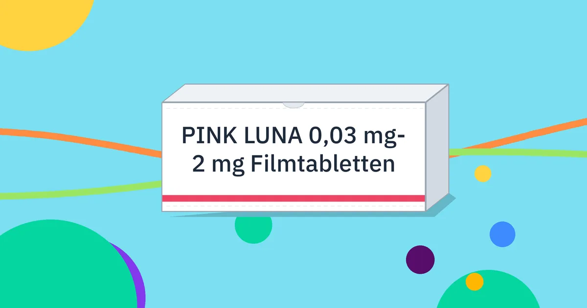 Symbolbild: Packung mit der Aufschrift PINK LUNA 0,03 mg-2 mg Filmtabletten (PZN 01124170) – Verfügbarkeit und Bezug in Apotheken in Frankfurt am Main