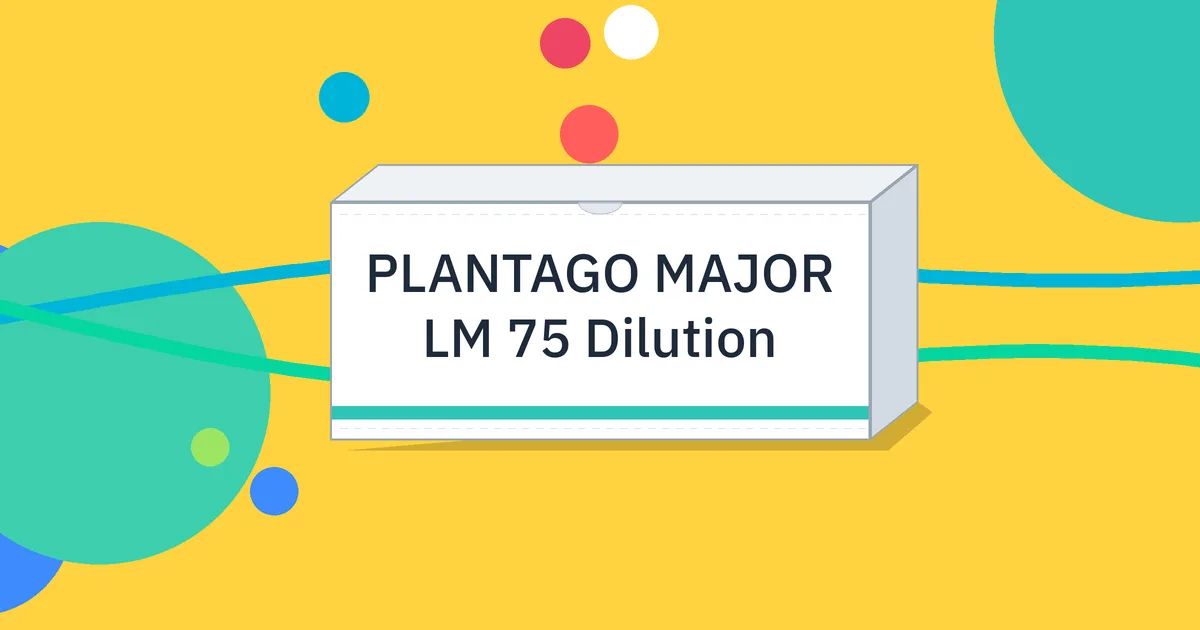 Symbolbild: Packung mit der Aufschrift PLANTAGO MAJOR LM 75 Dilution (PZN 13646979) – Verfügbarkeit und Bezug in Apotheken in Frankfurt am Main