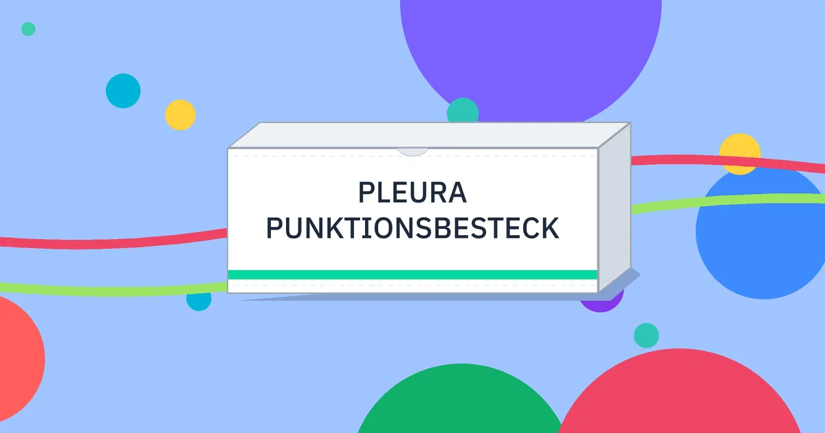 Symbolbild: Packung mit der Aufschrift PLEURA PUNKTIONSBESTECK (PZN 07487459) – Verfügbarkeit und Bezug in Apotheken in Frankfurt am Main