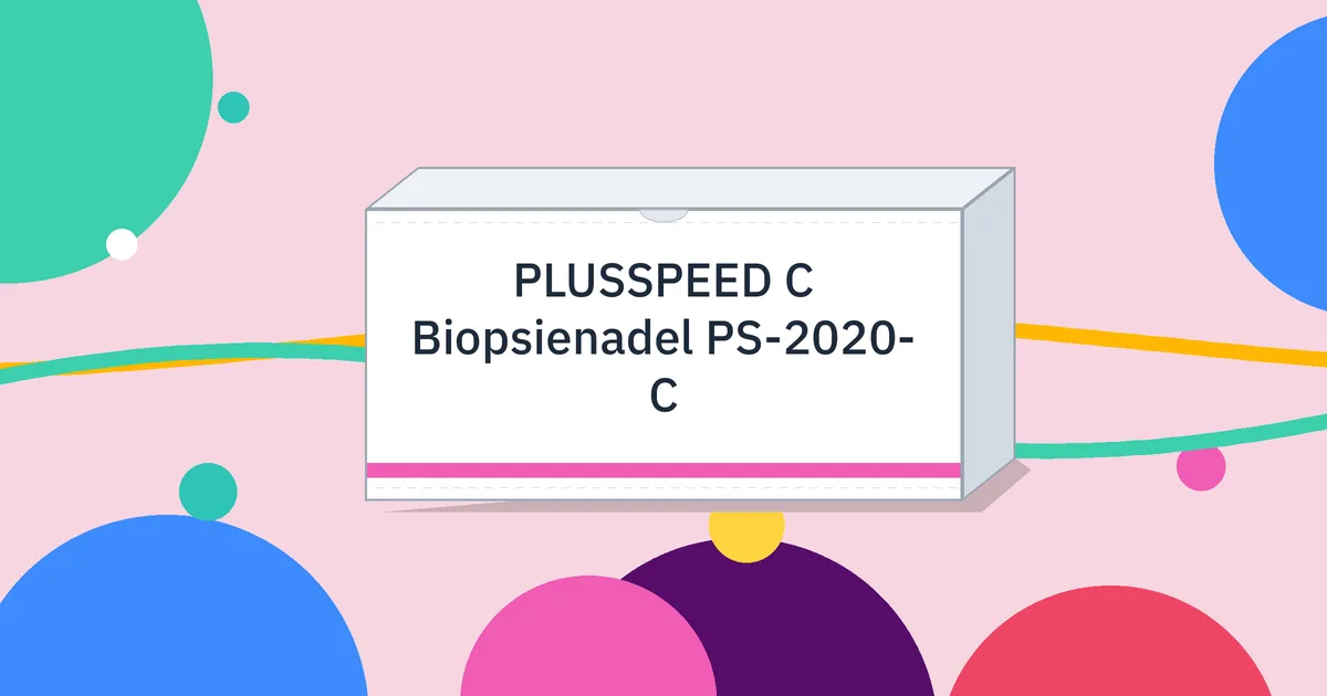 Symbolbild: Packung mit der Aufschrift PLUSSPEED C Biopsienadel PS-2020-C (PZN 15632987) – Verfügbarkeit und Bezug in Apotheken in Frankfurt am Main