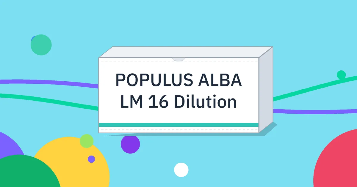 Symbolbild: Packung mit der Aufschrift POPULUS ALBA LM 16 Dilution (PZN 13663848) – Verfügbarkeit und Bezug in Apotheken in Frankfurt am Main