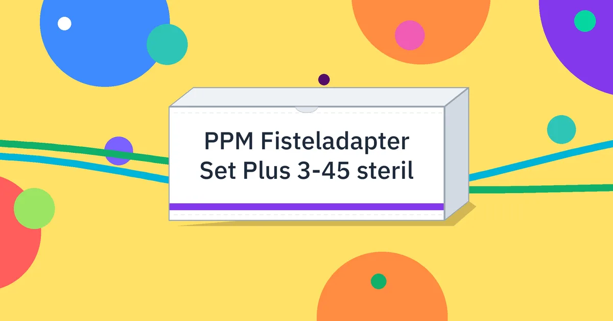 Symbolbild: Packung mit der Aufschrift PPM Fisteladapter Set Plus 3-45 steril (PZN 08929729) – Verfügbarkeit und Bezug in Apotheken in Frankfurt am Main