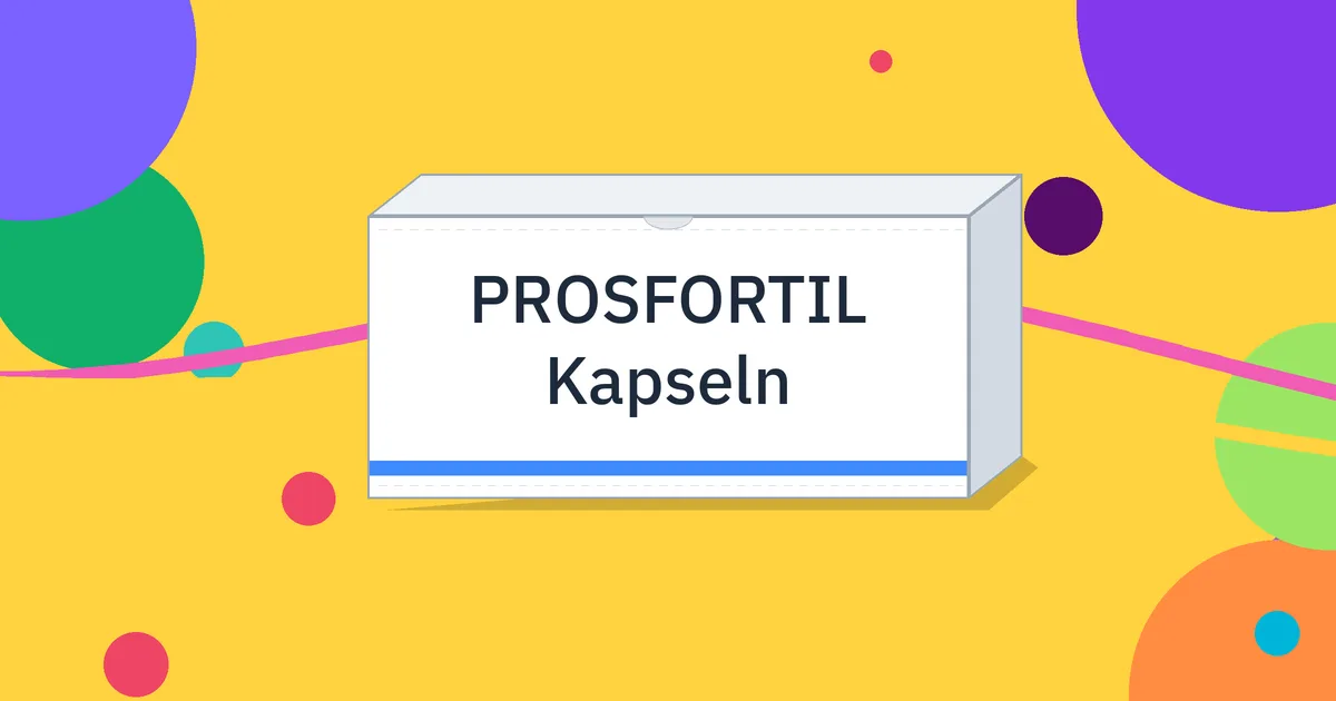 Symbolbild: Packung mit der Aufschrift PROSFORTIL Kapseln (PZN 01123791) – Verfügbarkeit und Bezug in Apotheken in Frankfurt am Main