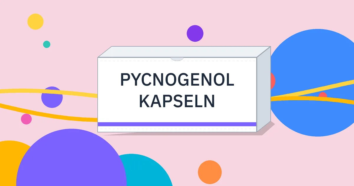 Symbolbild: Packung mit der Aufschrift PYCNOGENOL KAPSELN (PZN 18806838) – Verfügbarkeit und Bezug in Apotheken in Frankfurt am Main